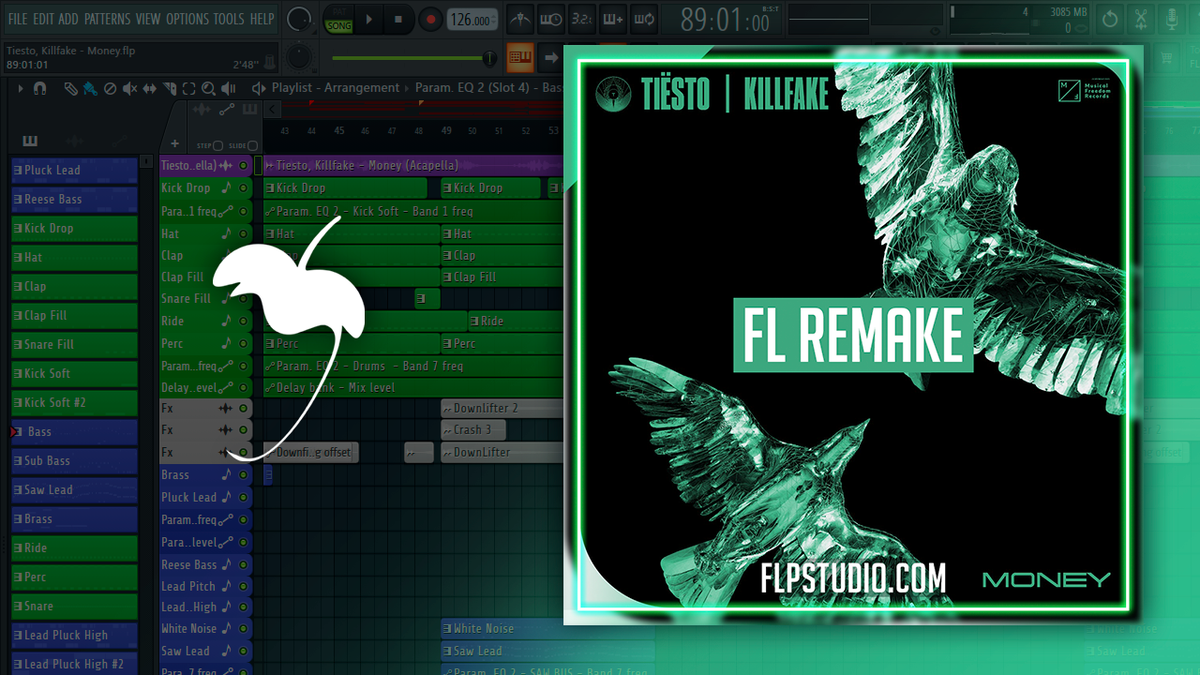 Tiësto, Killfake - Money FL Studio Remake (Dance) – FLP Studio