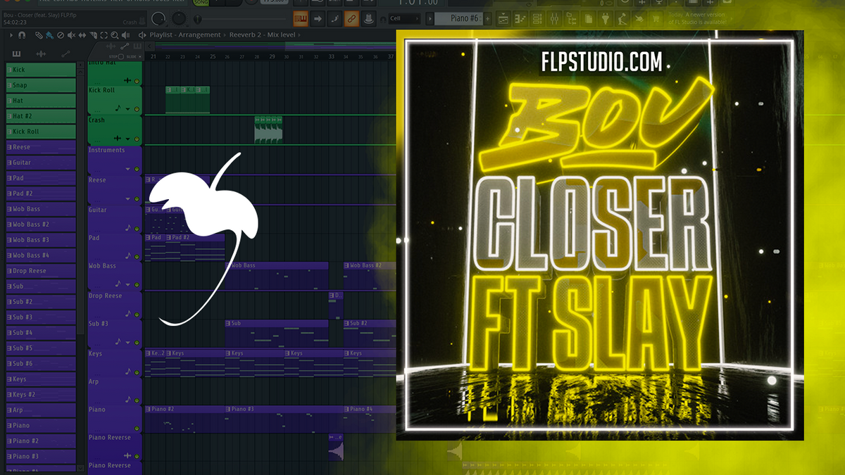 Bou - Closer (feat. Slay) FL Studio Remake (Drum & Bass) – FLP Studio