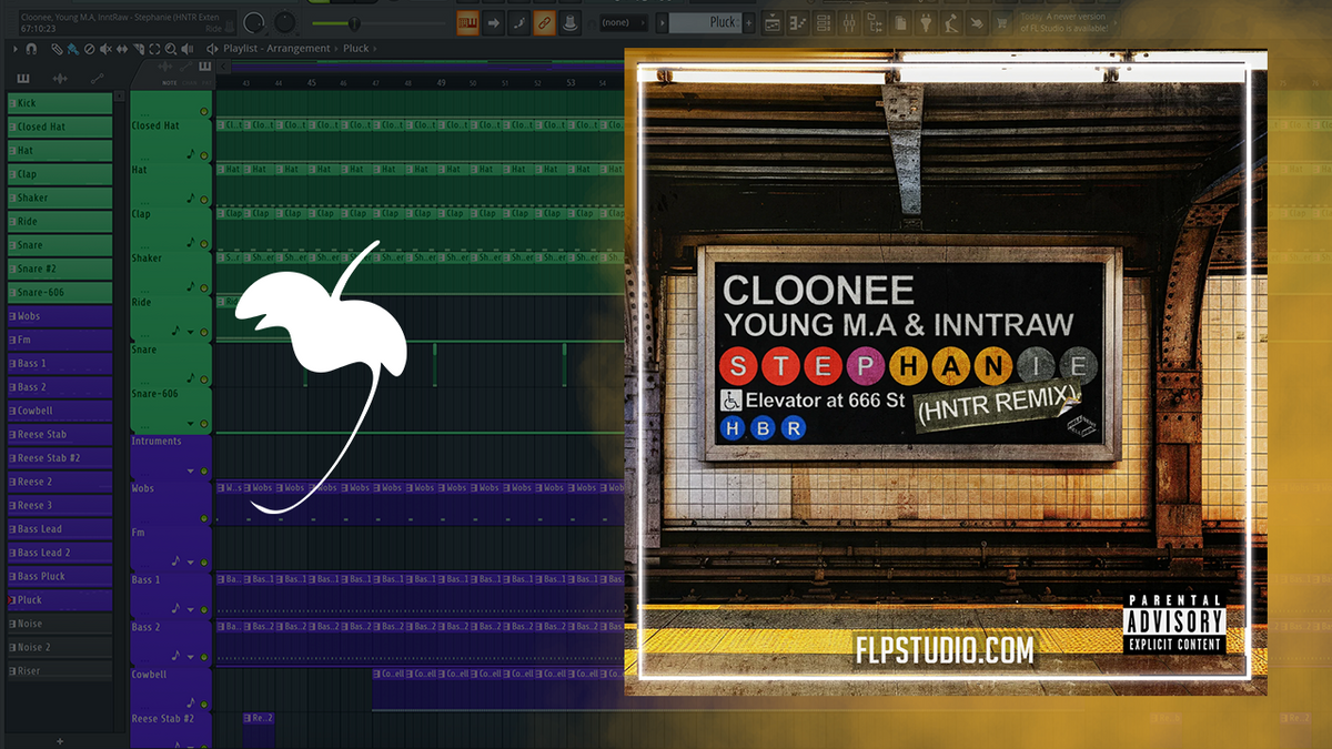 Cloonee, Young M.A, InntRaw - Stephanie (HNTR Remix) FL Studio Remake – FLP Studio