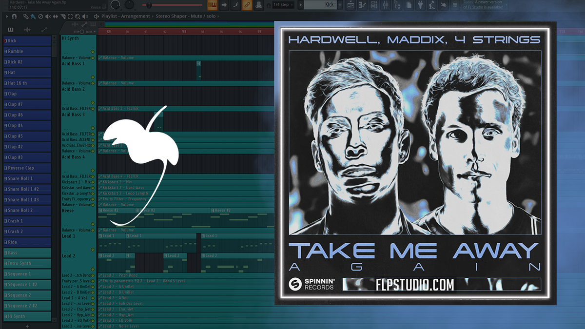 Hardwell, Maddix, 4 Strings - Take Me Away Again FL Studio Remake (Mai – FLP Studio