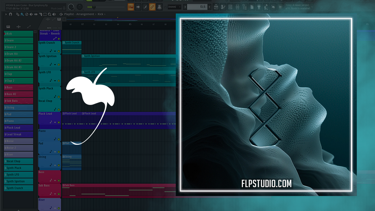 KREAM & Jem Cooke - Blue Symphony FL Studio Remake (Melodic Techno) – FLP Studio