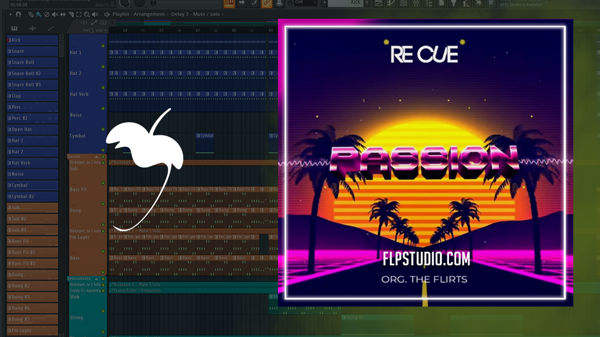 Re Cue - Passion (Org. The Flirts) (Rework) FL Studio Remake (Slap Hou – FLP Studio