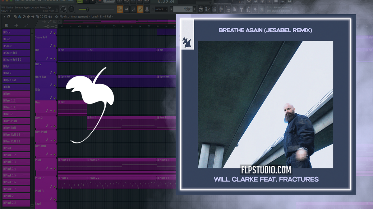 Will Clarke, Fractures - Breathe Again (Jesabel Remix) FL Studio Remak – FLP Studio