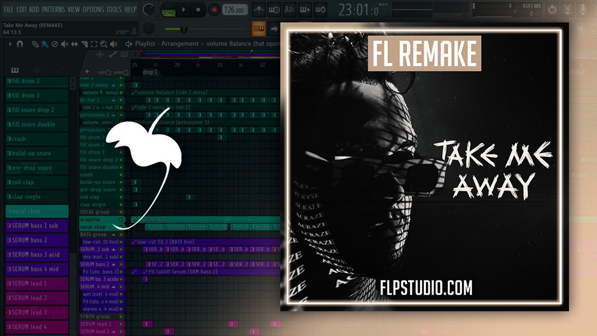 ACRAZE - Take Me Away FL Studio Remake (Dance) – FLP Studio