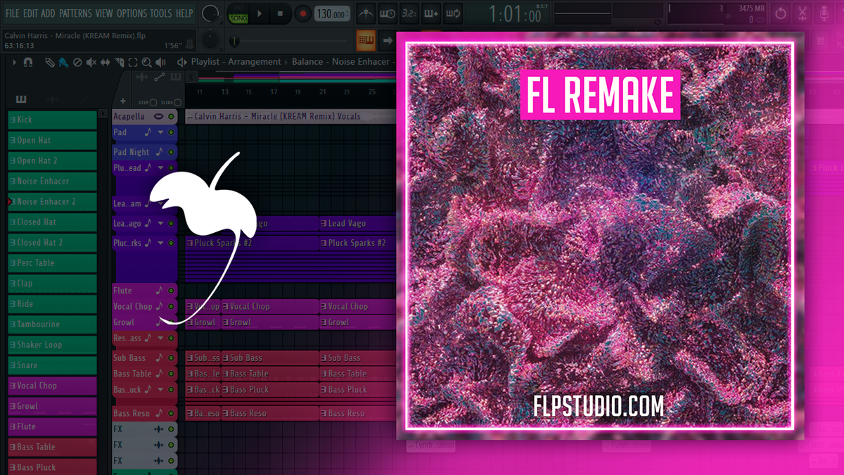 Calvin Harris, Ellie Goulding - Miracle (KREAM Remix) FL Studio Remake – FLP Studio