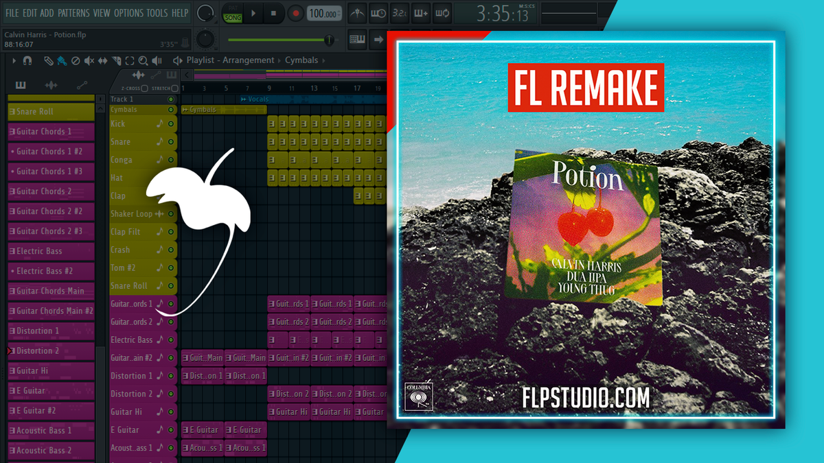 Calvin Harris, Dua Lipa, Young Thug - Potion FL Studio Remake (Dance) – FLP Studio