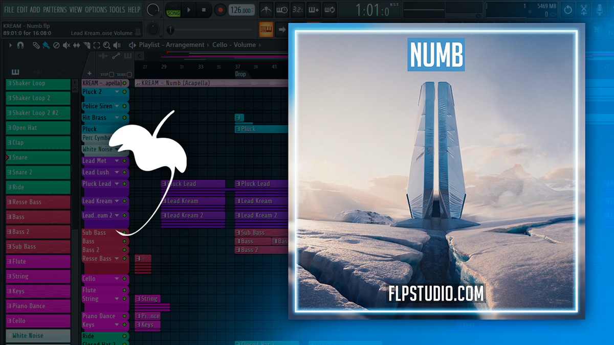 KREAM - Numb FL Studio Remake (Dance) – FLP Studio