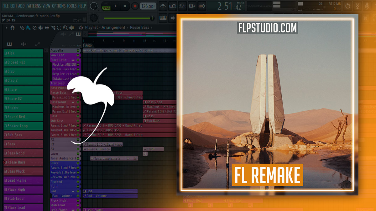 KREAM feat Marlo Rex - Rendezvous FL Studio Remake (Dance) – FLP Studio