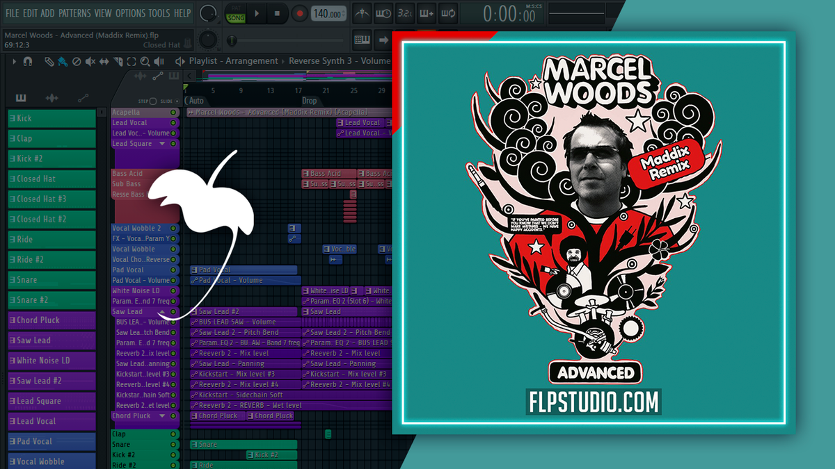 Marcel Woods - Advanced (Maddix Remix) FL Studio Remake (Dance) – FLP Studio