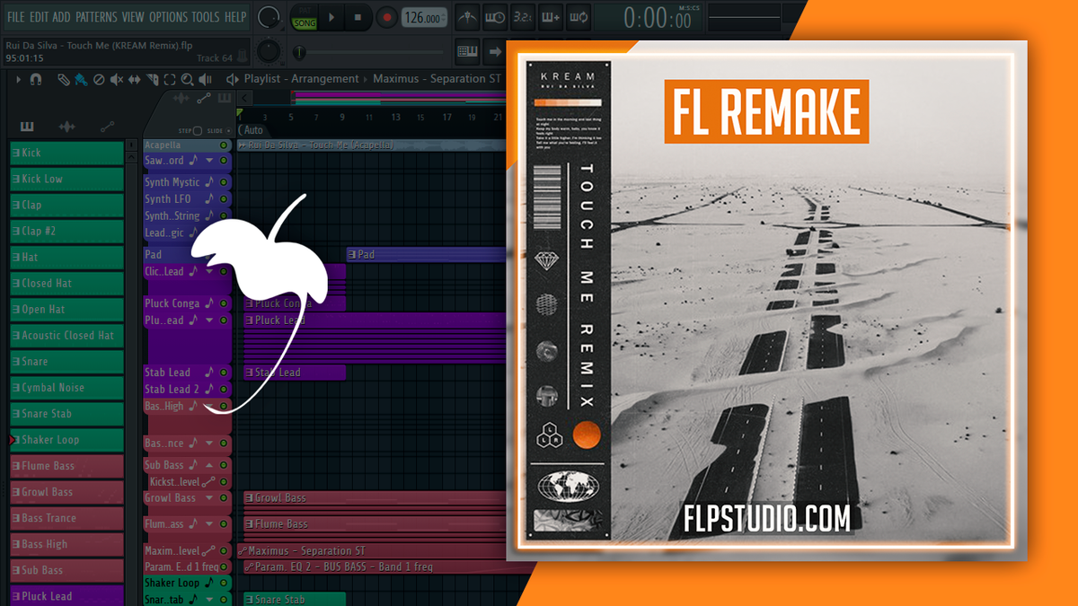 Rui Da Silva - Touch Me (KREAM Remix) FL Studio Remake (Dance) – FLP Studio