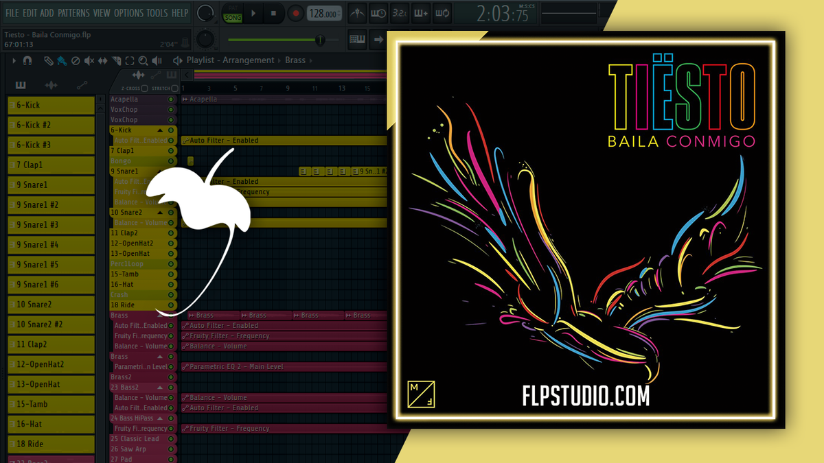 Tiësto - Baila Conmigo FL Studio Remake (Dance) – FLP Studio