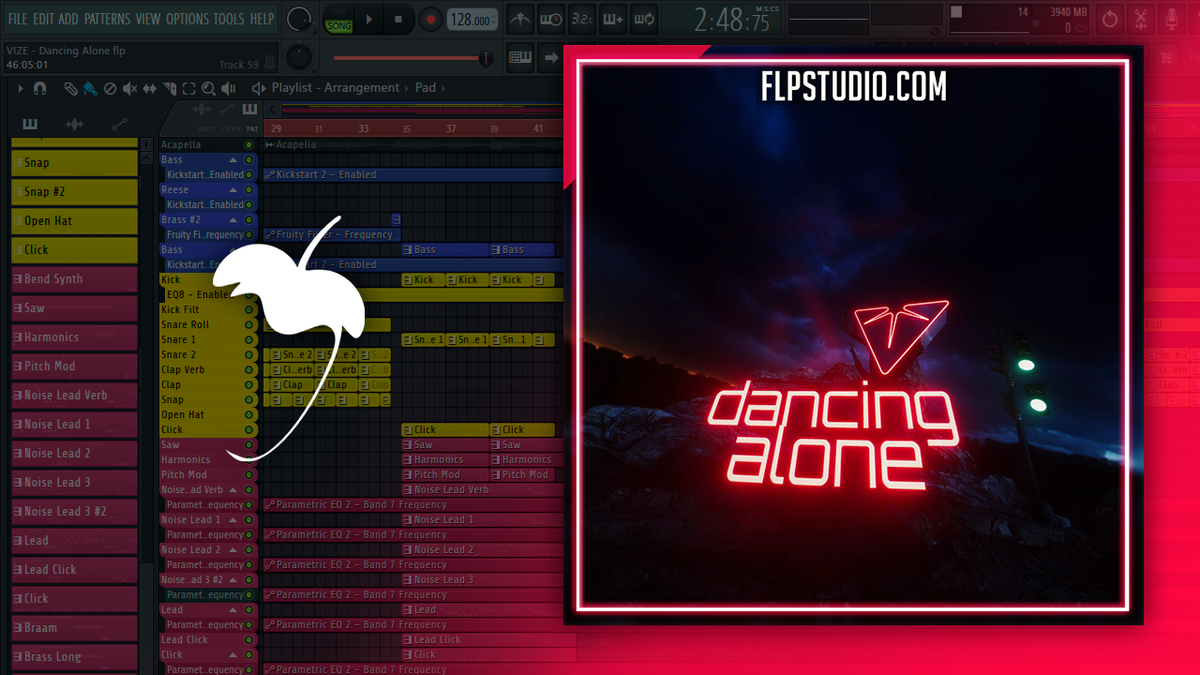 VIZE - Dancing Alone FL Studio Remake (Dance) – FLP Studio