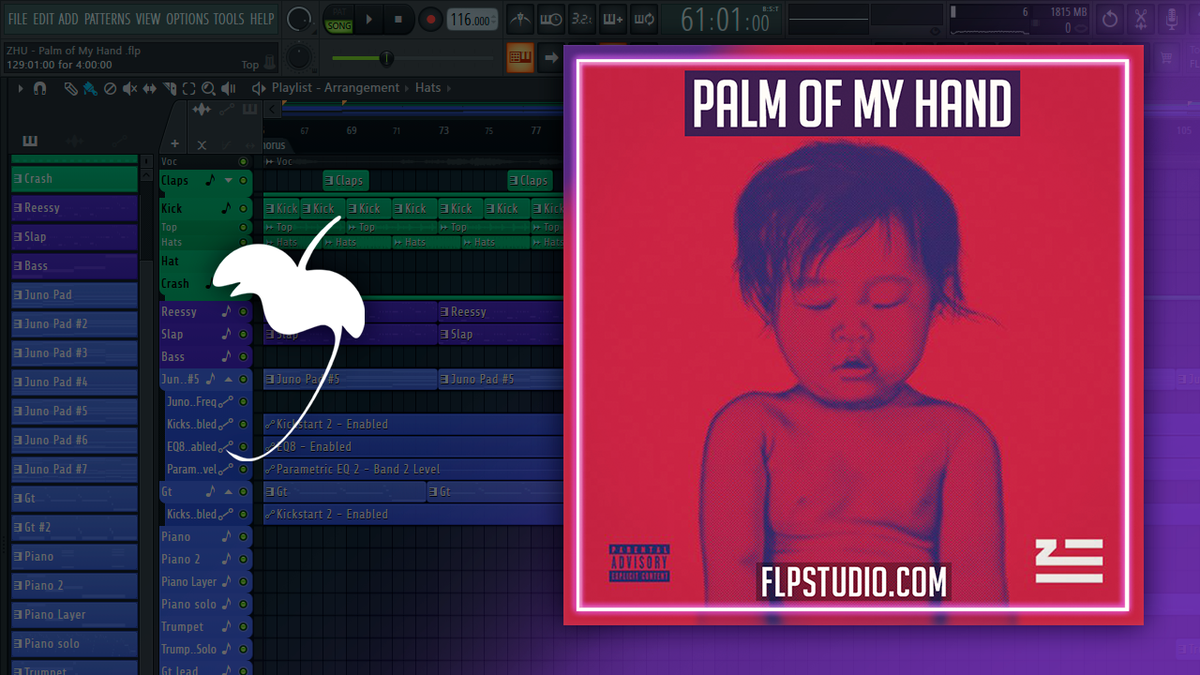 ZHU - Palm of my hand FL Studio Remake (Dance) – FLP Studio