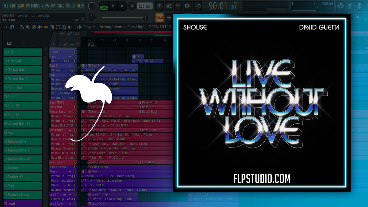 SHOUSE, David Guetta - Live Without Love FL Studio Remake (Dance) – FLP ...