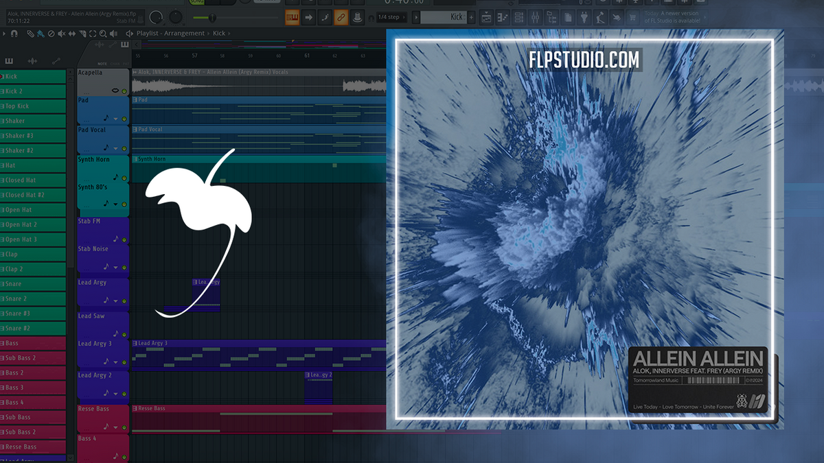 Alok, INNERVERSE & FREY - Allein Allein (Argy Remix) FL Studio Remake ...