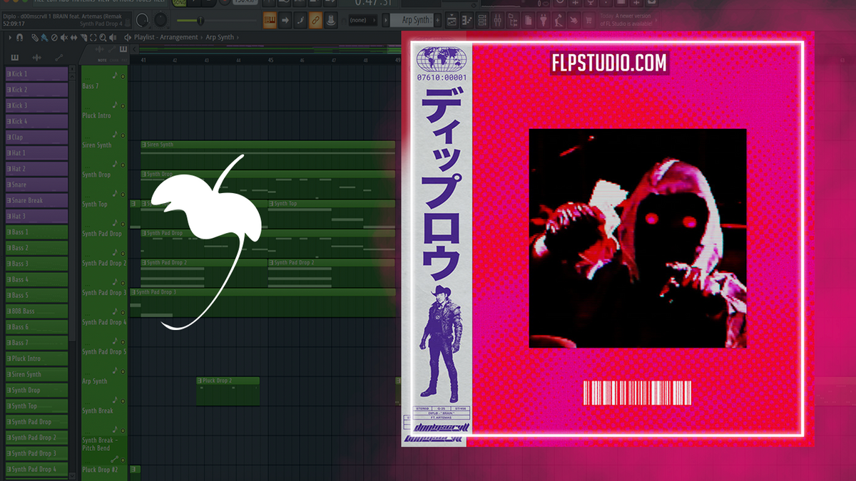Diplo - Brain (feat. Artemas) FL Studio Remake (Pop) – FLP Studio