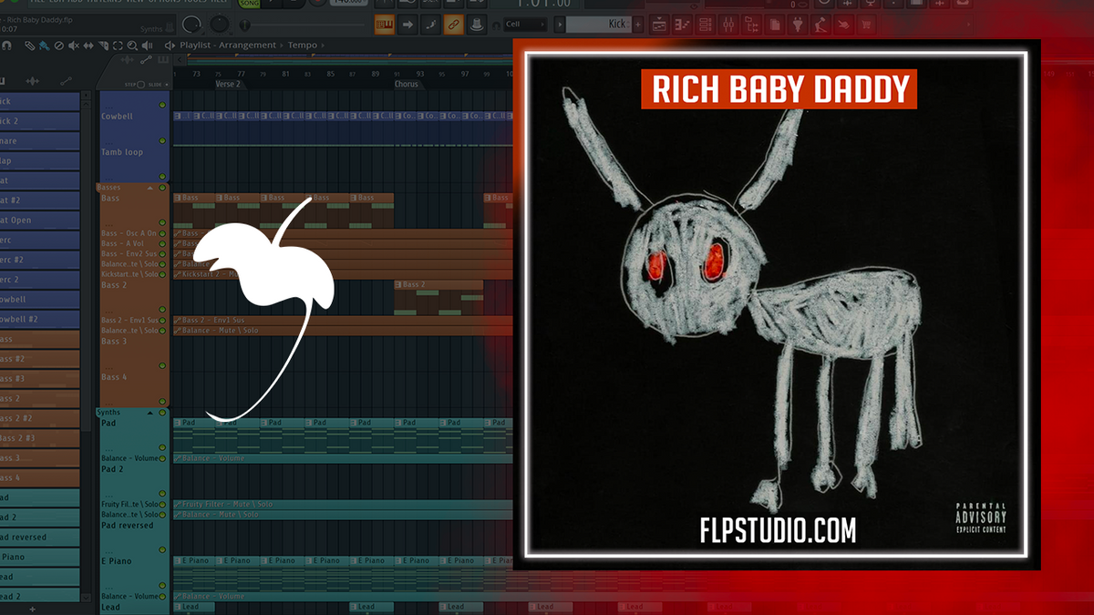 Drake - Rich Baby Daddy FL Studio Remake (Hip-Hop) – FLP Studio