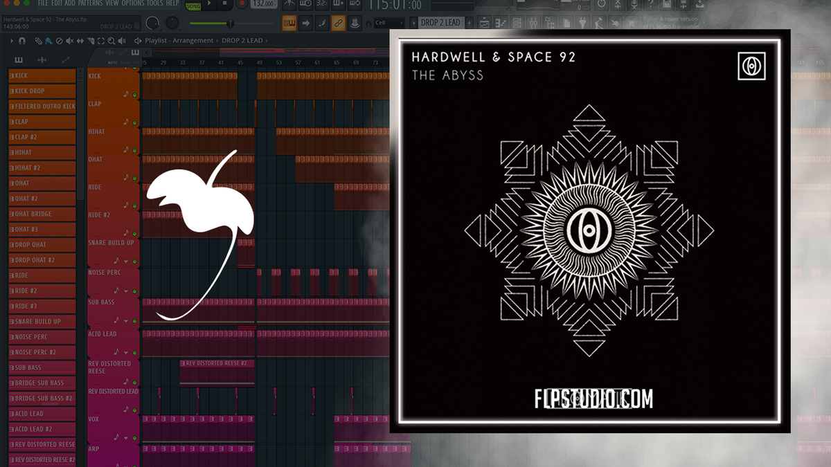 Hardwell & Space 92 - The Abyss FL Studio Remake (Techno) – FLP Studio