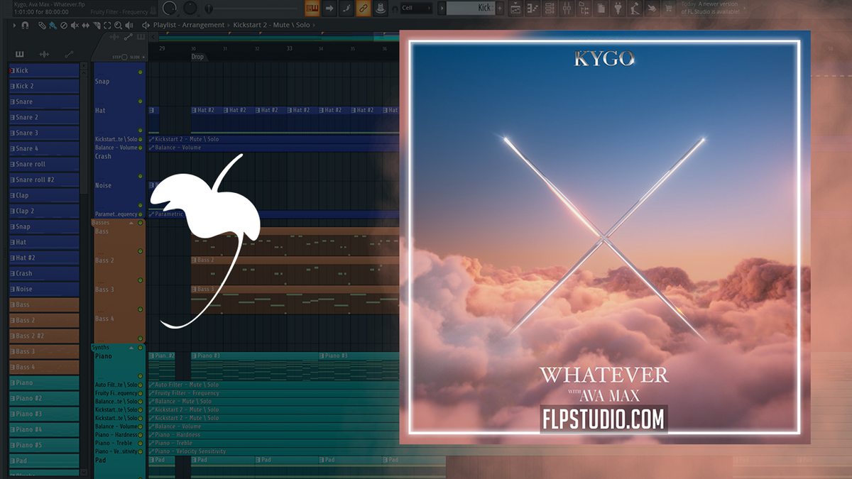 Kygo, Ava Max - Whatever FL Studio Remake (Piano House) – FLP Studio