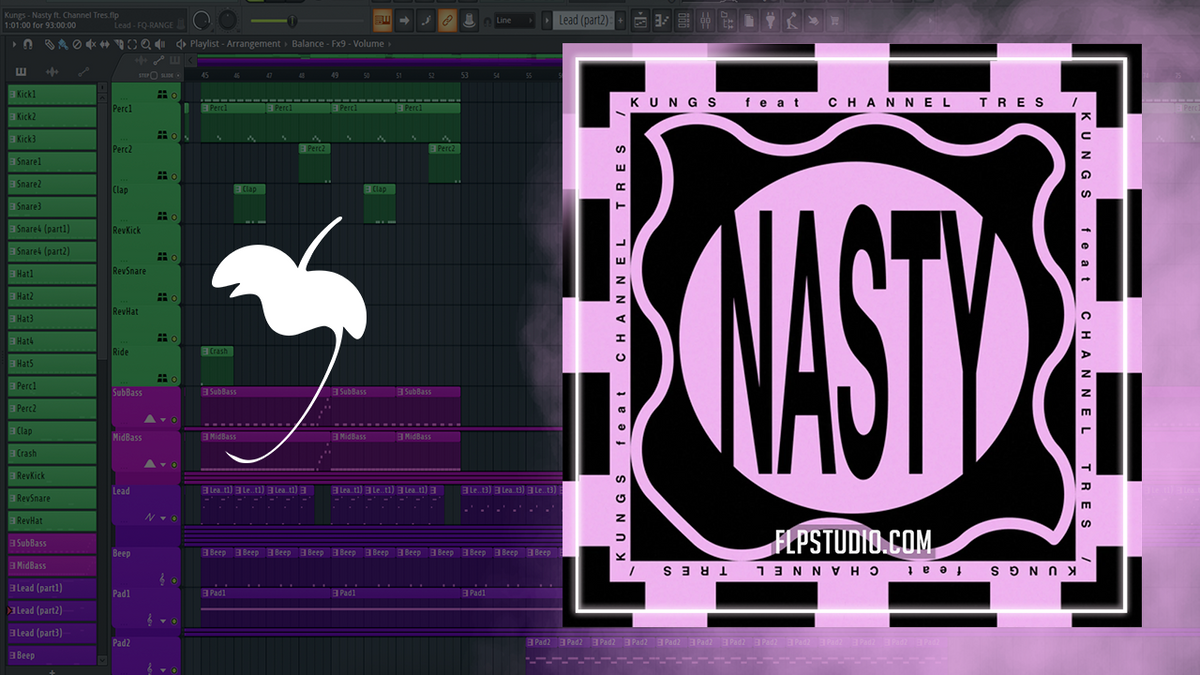 Kungs - Nasty ft. Channel Tres FL Studio Remake (Dance) – FLP Studio