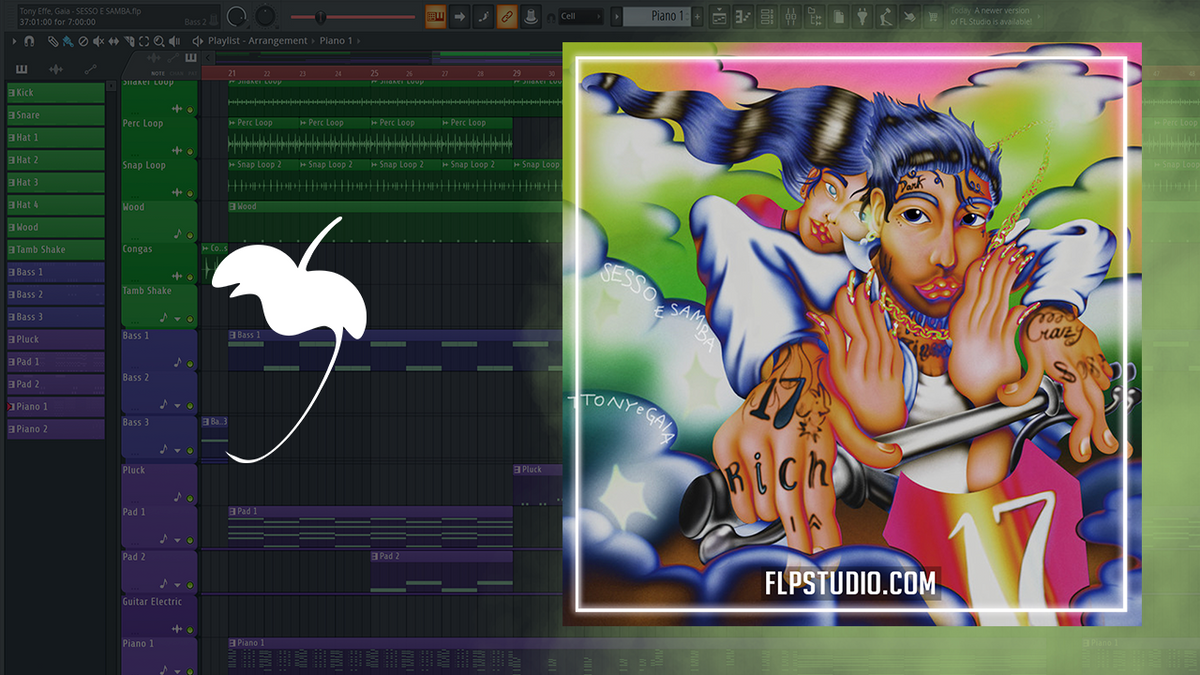 Tony Effe, Gaia - SESSO E SAMBA FL Studio Remake (Hip-Hop) – FLP Studio