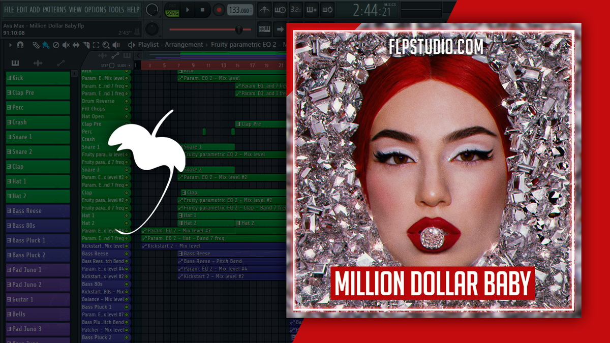 Ava Max - Million Dollar Baby FL Studio Remake (Dance) – FLP Studio