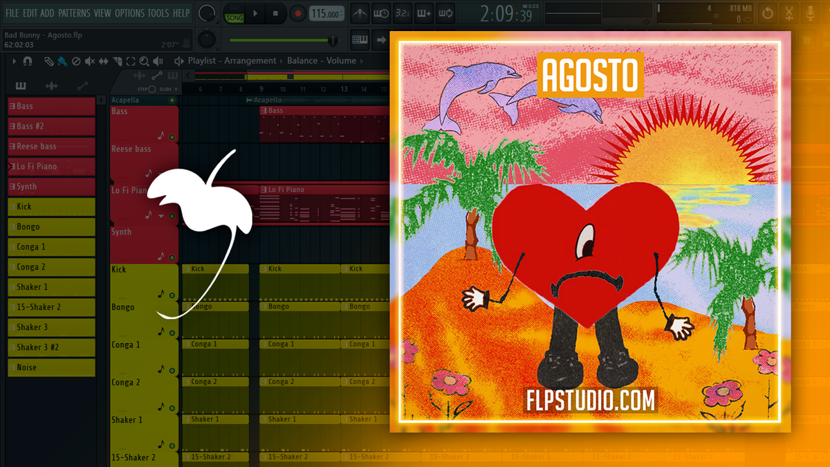 Bad Bunny - Agosto FL Studio Remake (Reggaeton) – FLP Studio