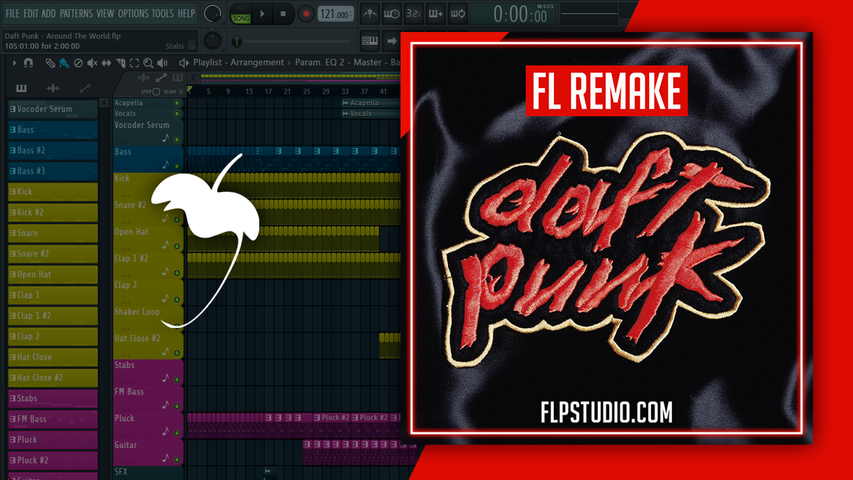Daft Punk - Around the world FL Studio Remake (House) – FLP Studio