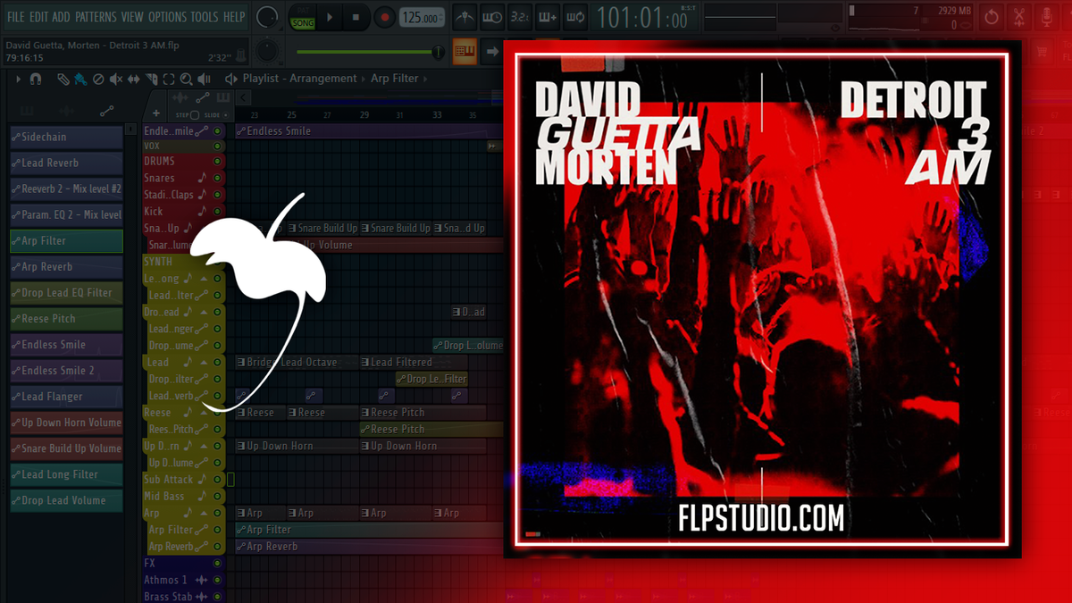 David Guetta & MORTEN - Detroit 3 AM FL Studio Remake (Dance) – FLP Studio