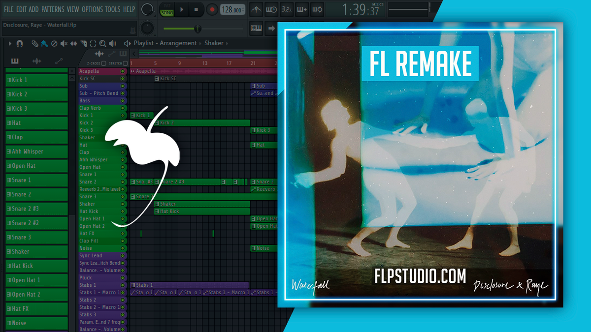 Disclosure, Raye - Waterfall FL Studio Remake (UK Garage) – FLP Studio