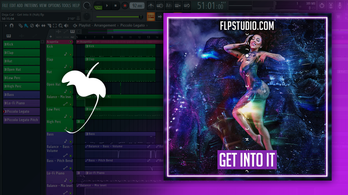 Doja Cat - Get Into It (Yuh) FL Studio Remake (Hip-Hop) – FLP Studio