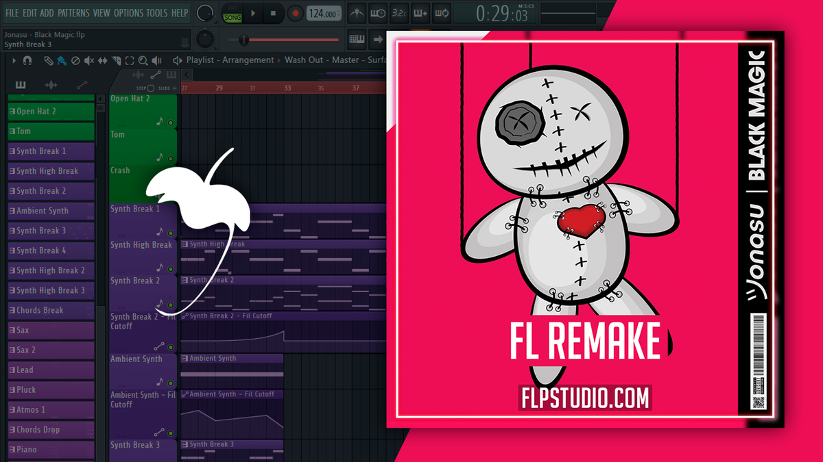Jonasu - Black Magic FL Studio remake (Dance) – FLP Studio