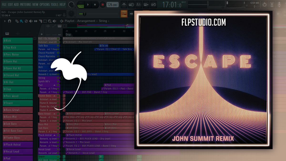 Kx5 - Escape (John Summit Remix) FL Studio Remake (Dance) – FLP Studio