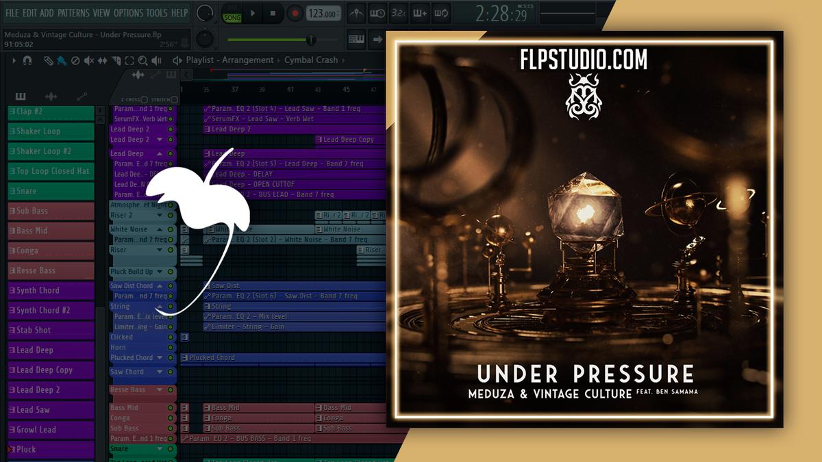 Meduza & Vintage Culture - Under Pressure (feat. Ben Samama) FL Studio ...