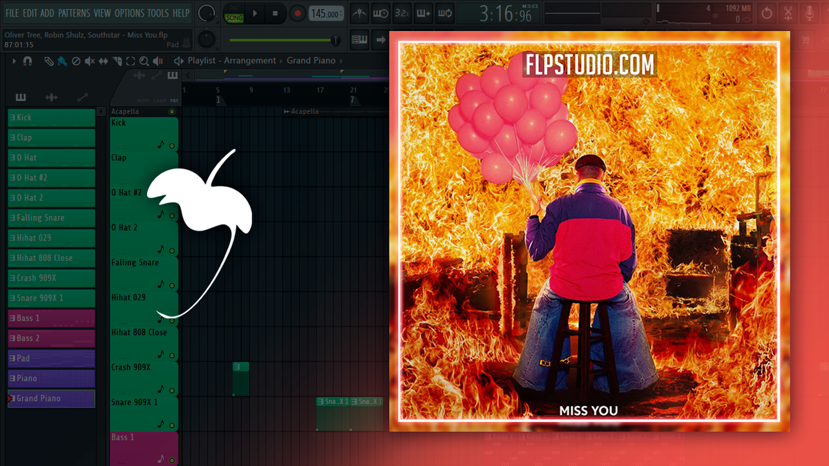 Oliver Tree, Robin Shulz, Southstar - Miss You FL Studio Remake (Eurod ...