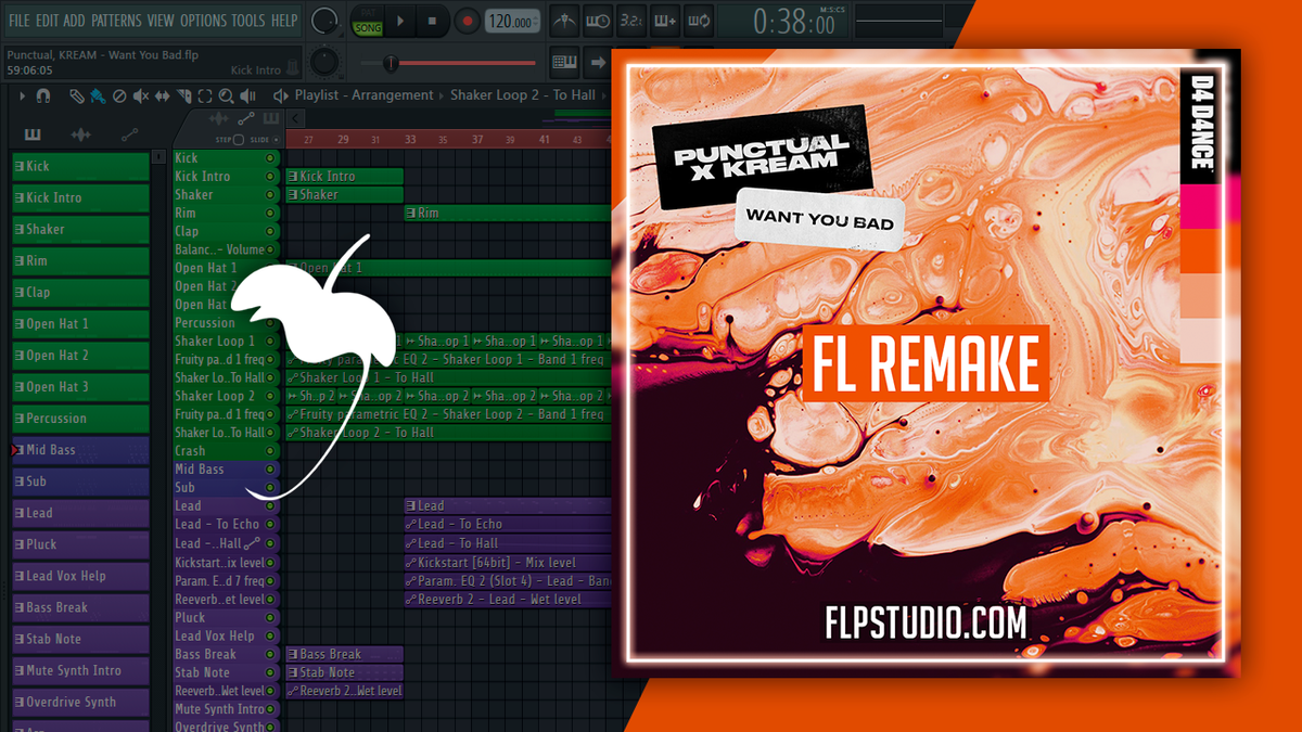 Punctual, KREAM - Want You Bad FL Studio Remake (Dance) – FLP Studio